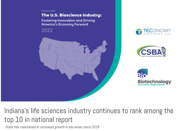 Indiana’s life sciences industry continues to rank among the top 10 in ...